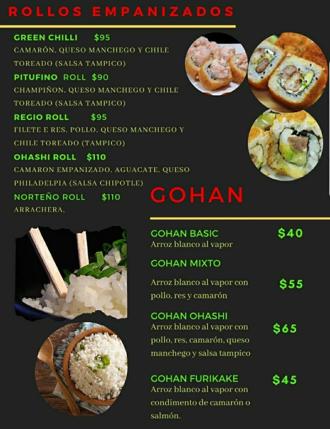 Carta del restaurante SUSHI OHASHI MARTINEZ DE LA TORRE, Martínez del ...
