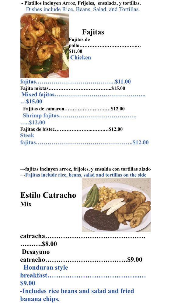 Menu at Restaurant Catracho, Philadelphia