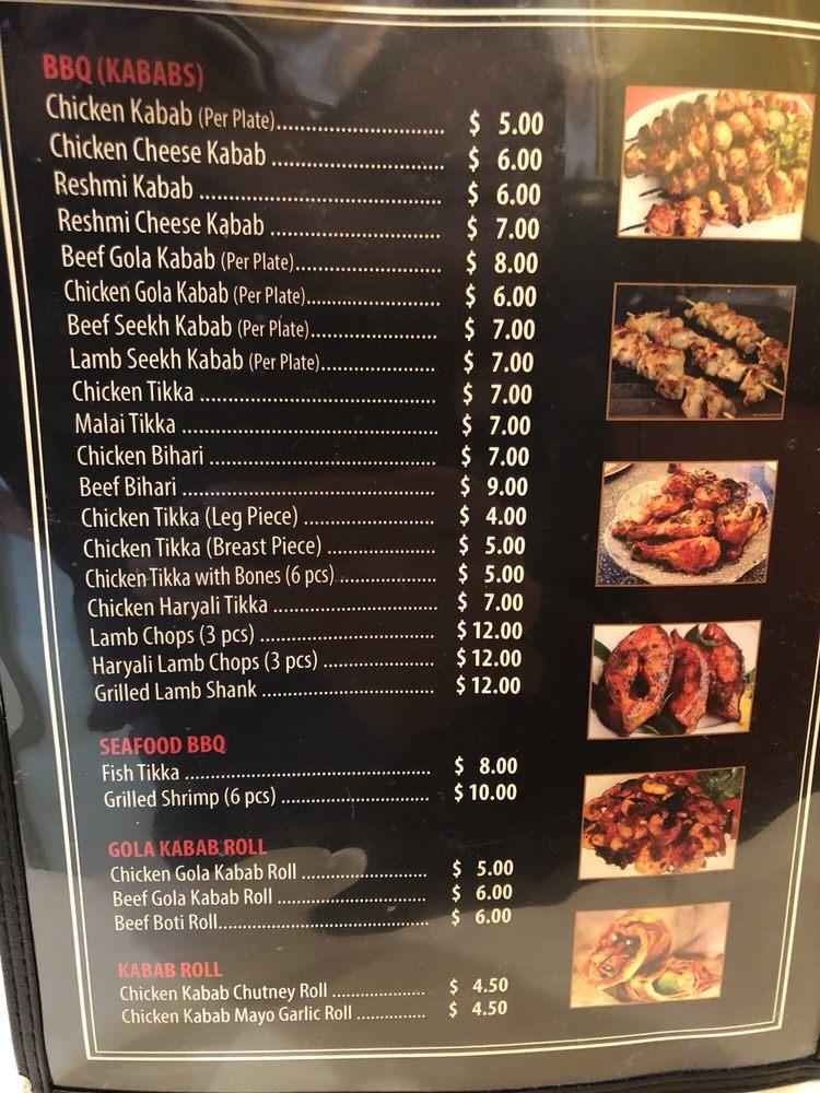 Menu at Kababjees BBQ, Hicksville