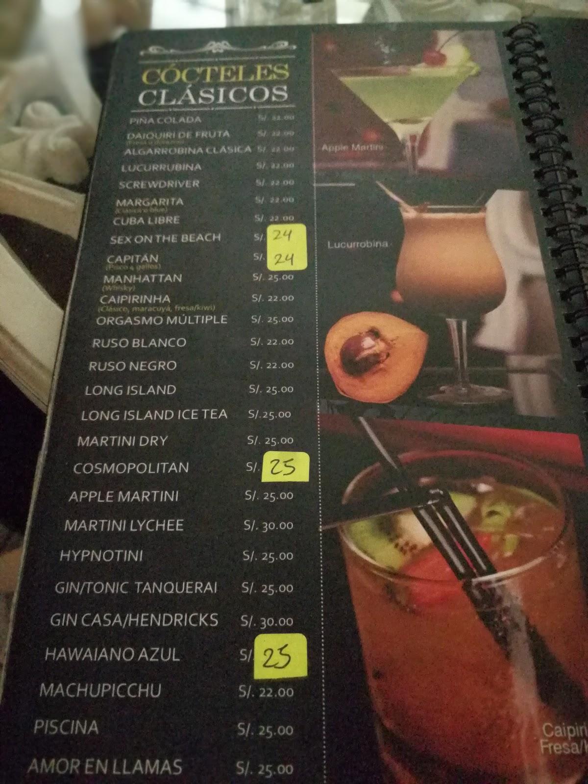 Carta de Pisco Italia Restobar, Los Olivos, Av. Santiago Antunez de ...