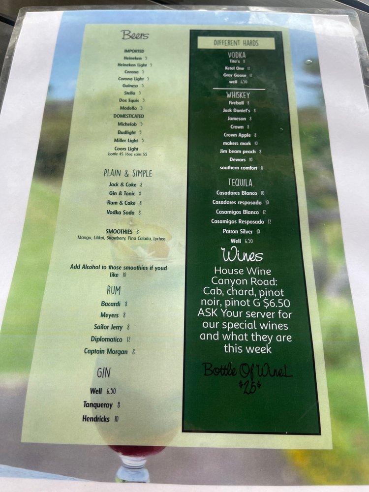Menu at The View Restaurant Bar & Grill, Kailua-Kona