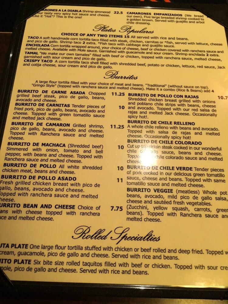 Menu at Sol Y Luna pub & bar, Los Angeles, Ventura Blvd