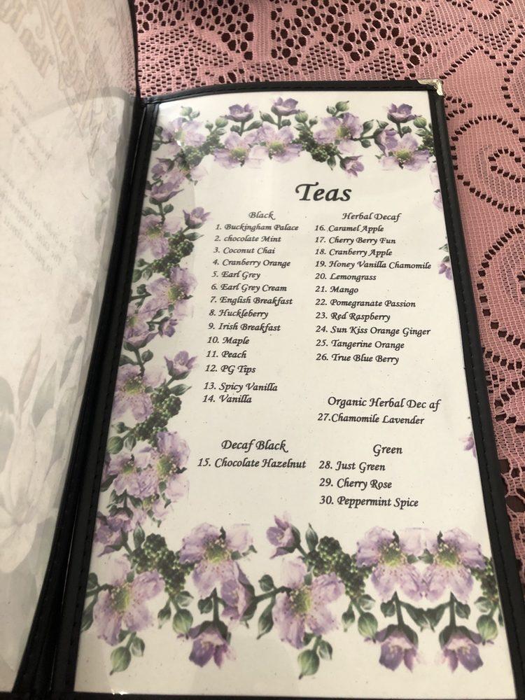 Menu at The Olde Magnolia Tea Room restaurant, Upland