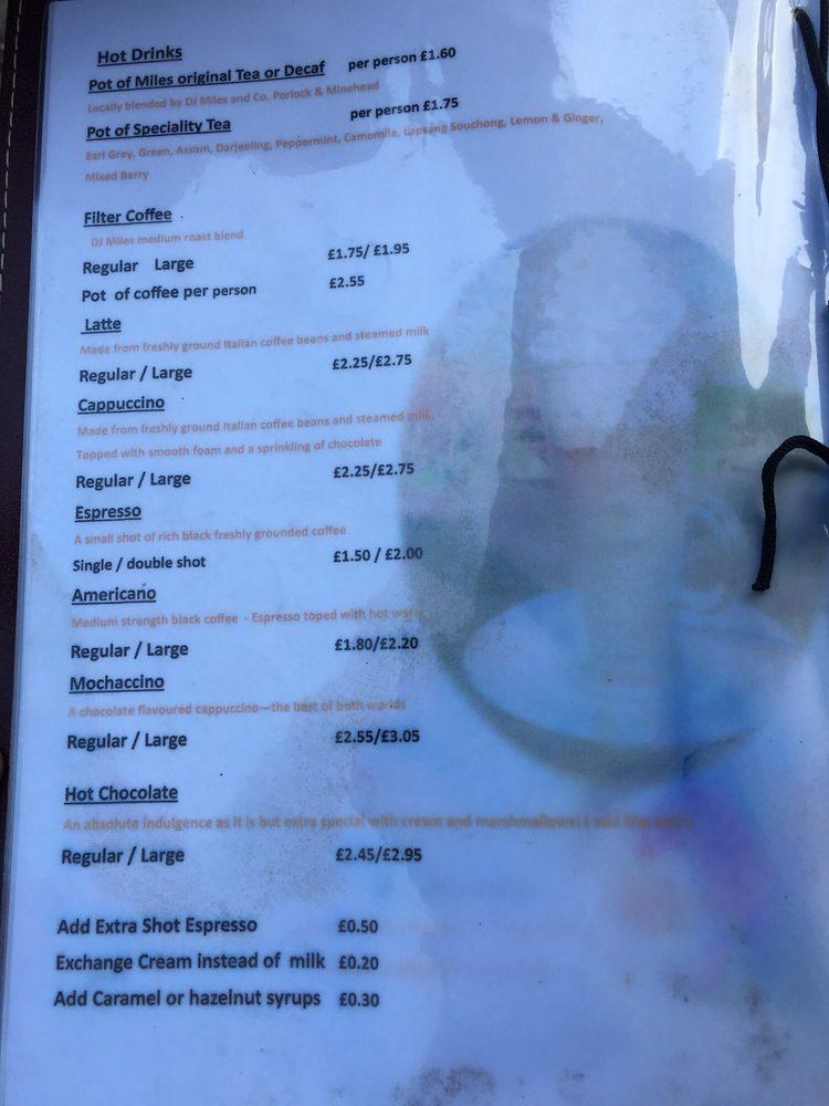 Menu at Locks Victorian Tea Rooms cafe, Dunster