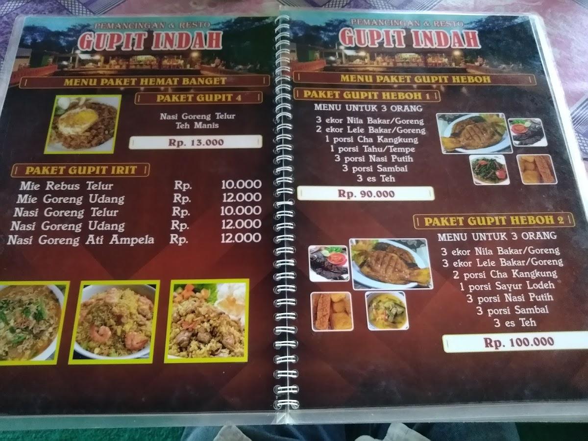 Menu at Pemancingan Gupit Indah restaurant, Balecatur