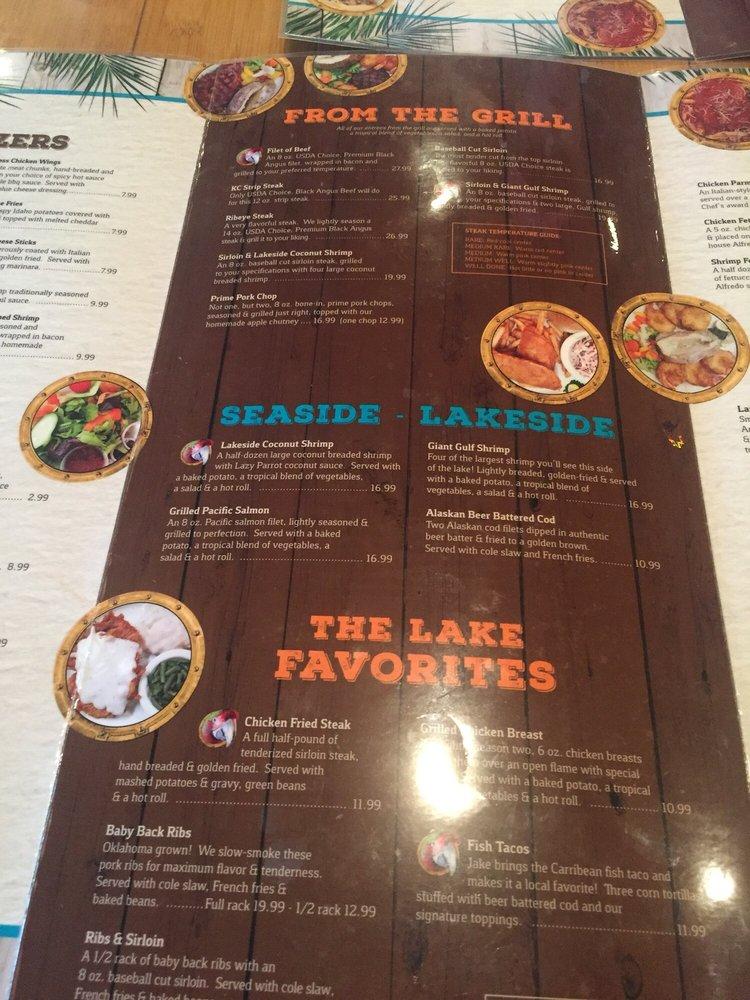 Menu at The Parrot Steakhouse and Grill, Grove
