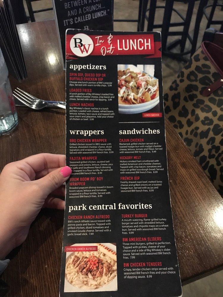 Menu at Big Whiskey's American Restaurant & Bar Bentonville, Bentonville