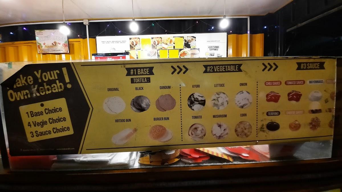 Menu at Container Kebab by Baba Rafi - Slamet Riyadi Solo, Grogol