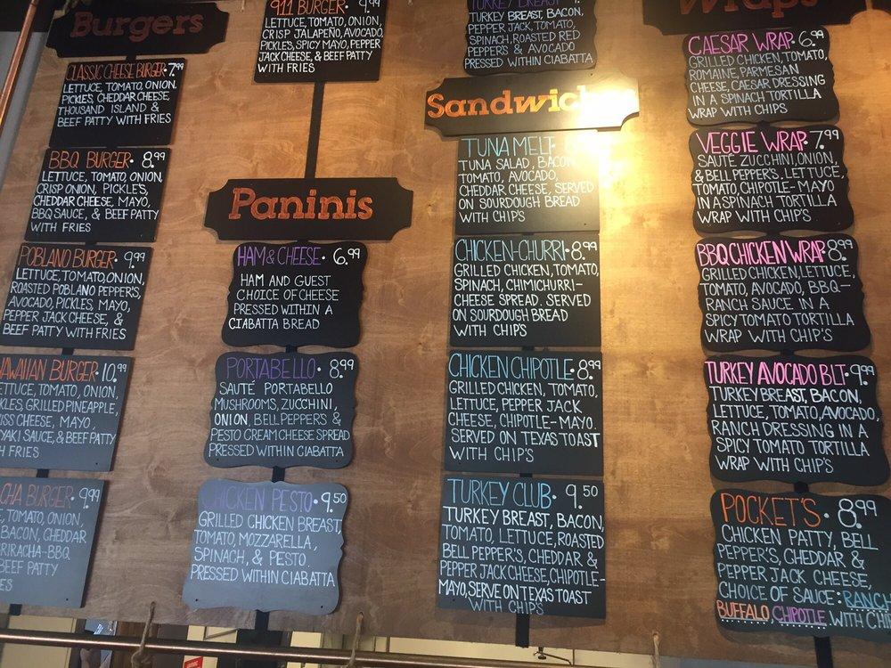Menu at La Gare Cafe, Perris