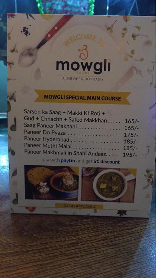 Menu at MOWGLI FOODS, Muzaffarnagar, FPM8+Q39