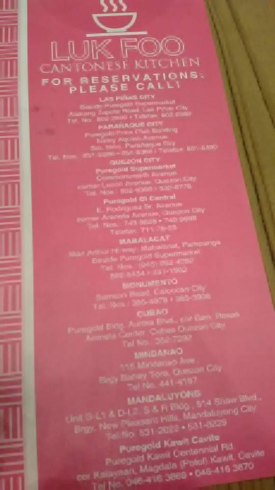 Menu at Look FU restaurant, Cala en Porter