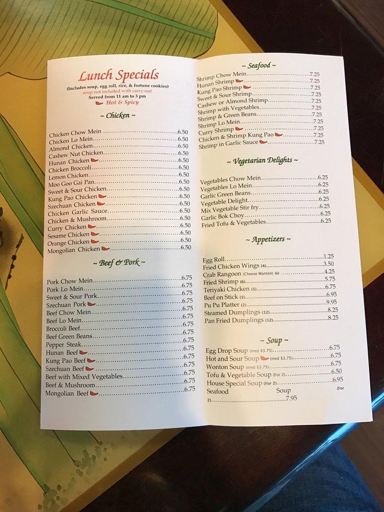 Menu at Magic China restaurant, Cibolo