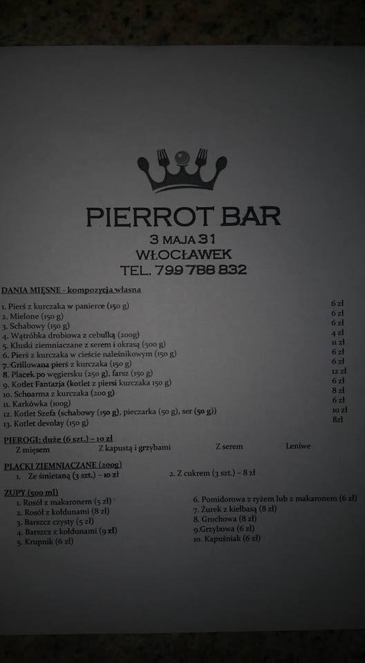 Carta de Pierrot&Bar, Włocławek