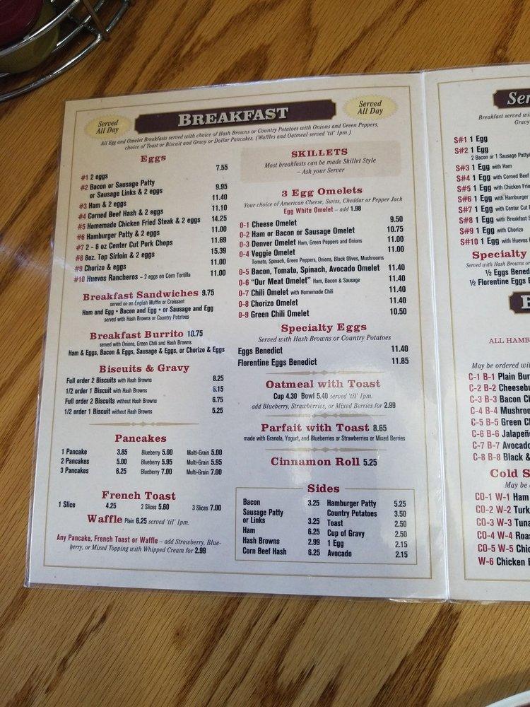 Menu at Show Low Cafe, Show Low, 480 W Deuce of Clubs