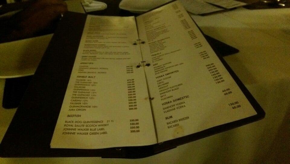 Menu at The Fishermans Wharf, Cavelossim, At The Riverside