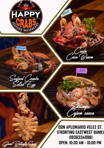 Menu at Happy Crabs Seafood Restaurant, Cagayan de Oro