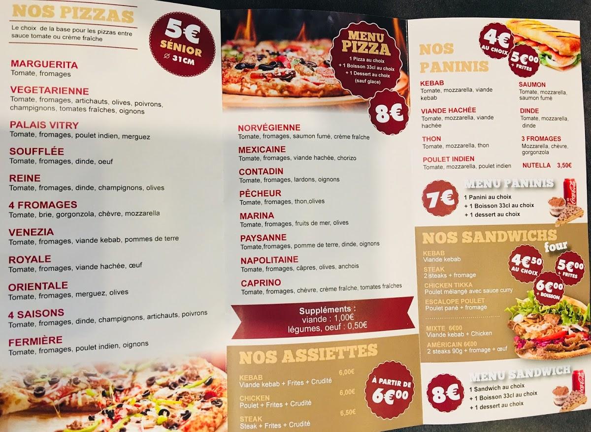 Menu at Palais De Vitry restaurant, Vitry-sur-Seine