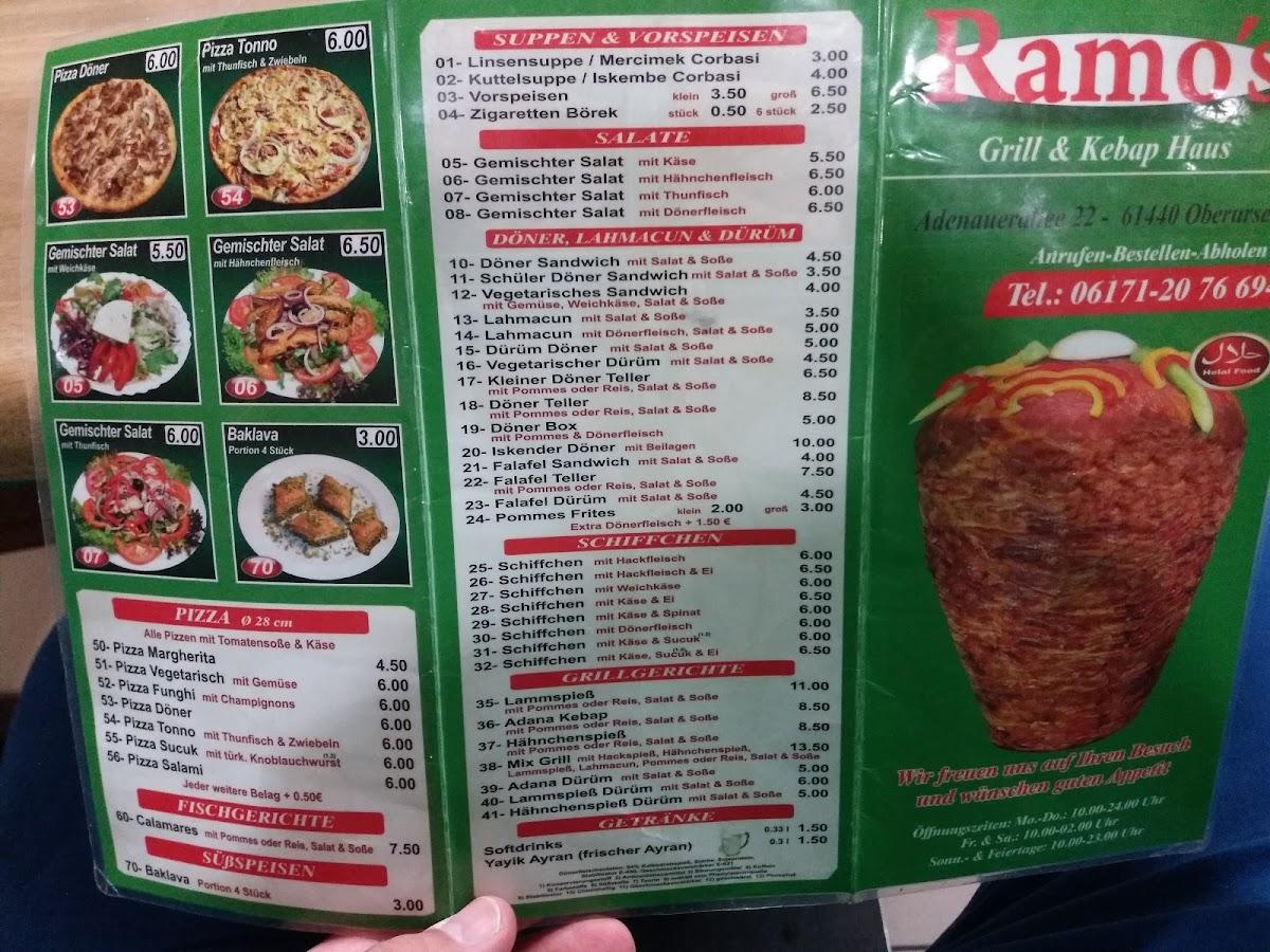 Speisekarte von Ramos Grill und Kebap Haus Oberursel restaurant ...