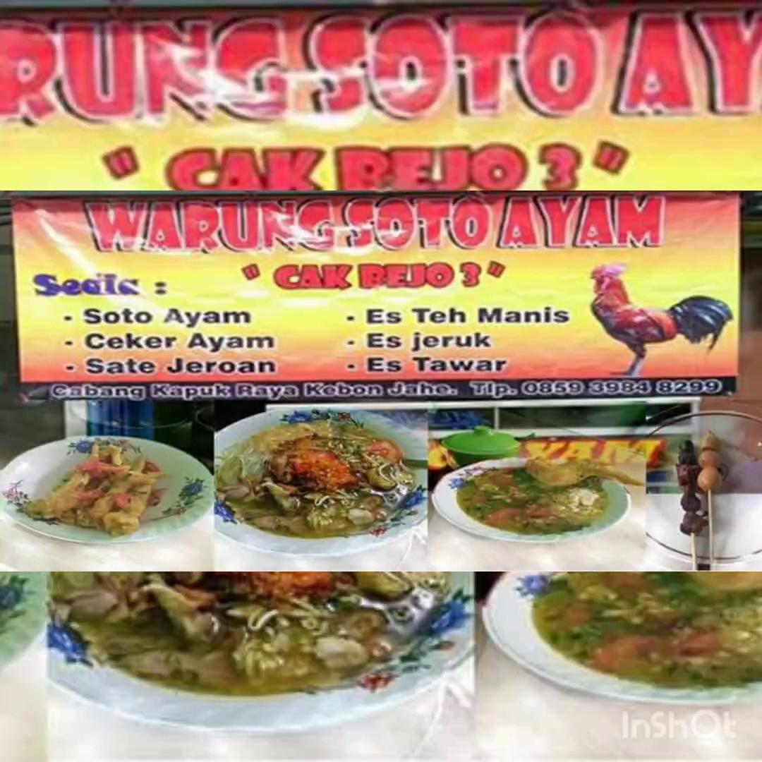 Menu at Soto Ayam Cak Bejo 3 (Asli Ayam Kampung) restaurant, Kuta Baru