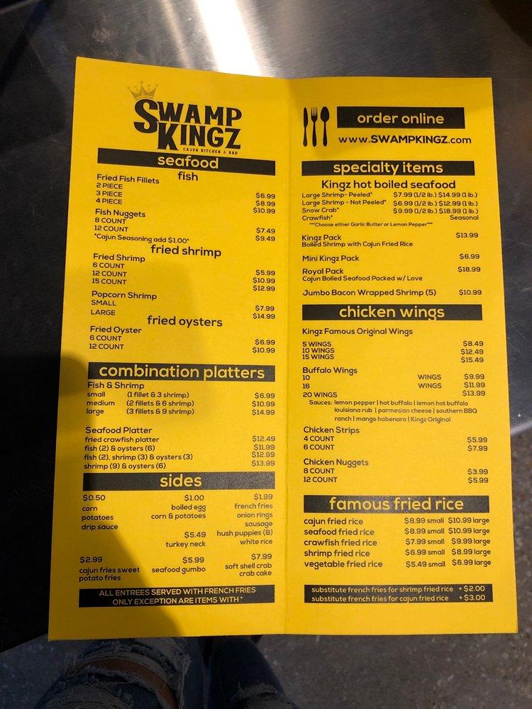 Menu at Swamp Kingz pub & bar, Houston
