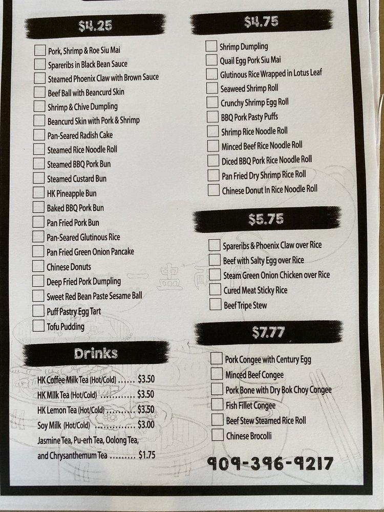 Menu at Tasty Box HK Bistro BBQ, Diamond Bar