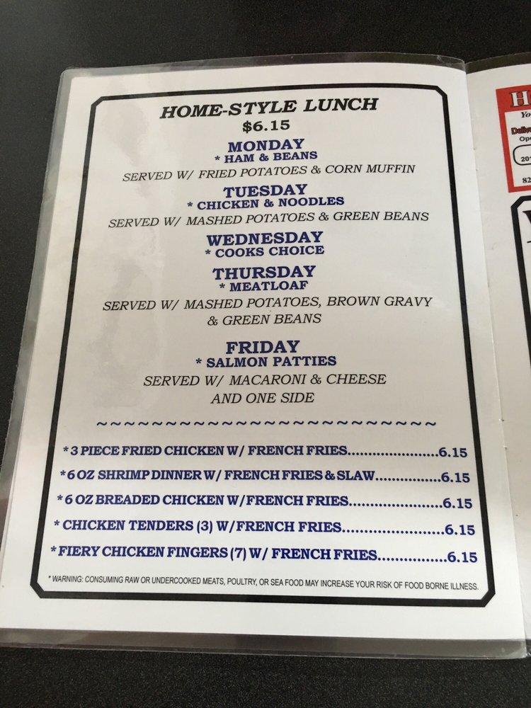 Menu at 9th Street Cafe, Marion