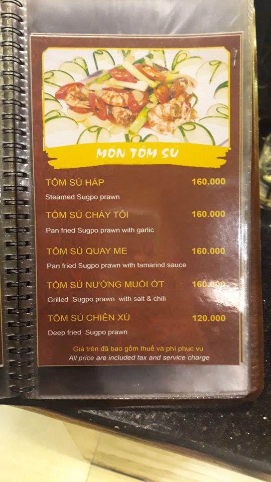 Menu at Kings Buffet BBQ, Dalat