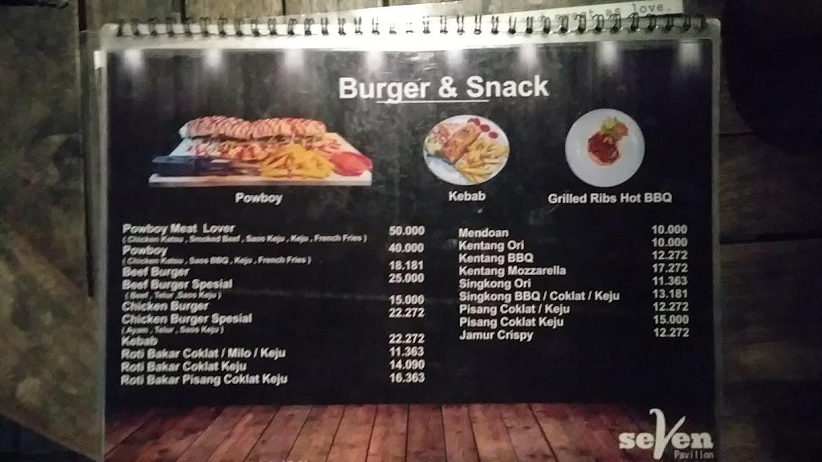 Menu at Seven Cafe, Semarang, Jalan Prof. Dr. Hamka.90 Ruko Taman