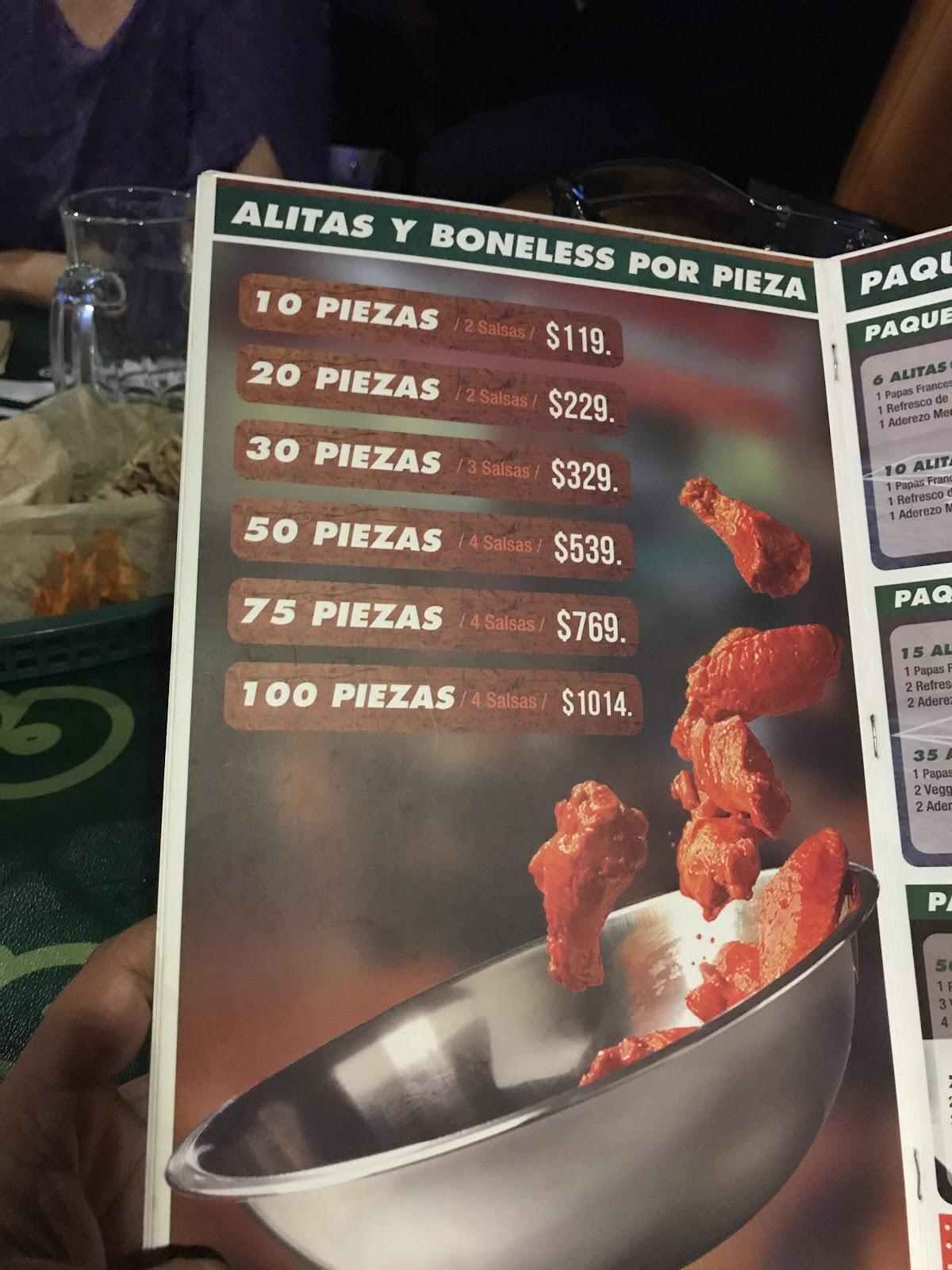Carta del restaurante Wingstop Tuxtla Gutierrez, Tuxtla Gutiérrez, Blvd ...