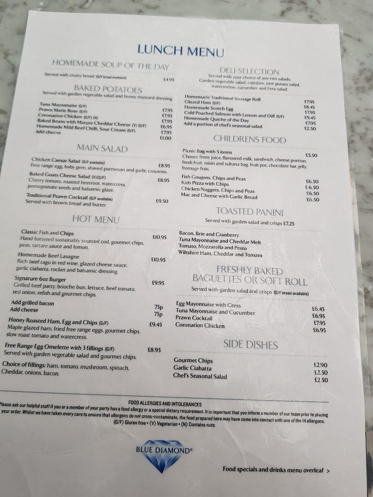 Menu at Blue Diamond Cardiff Restaurant, Cardiff