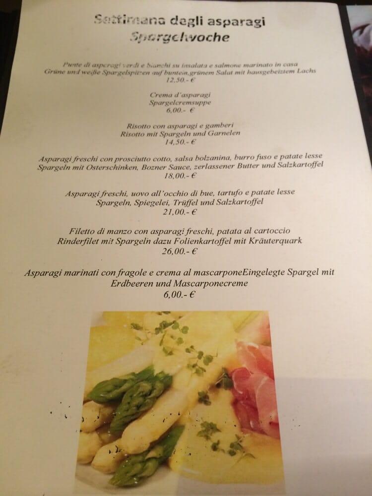 Menu at Blue Restaurant Bistrot, Santa Cristina Valgardena