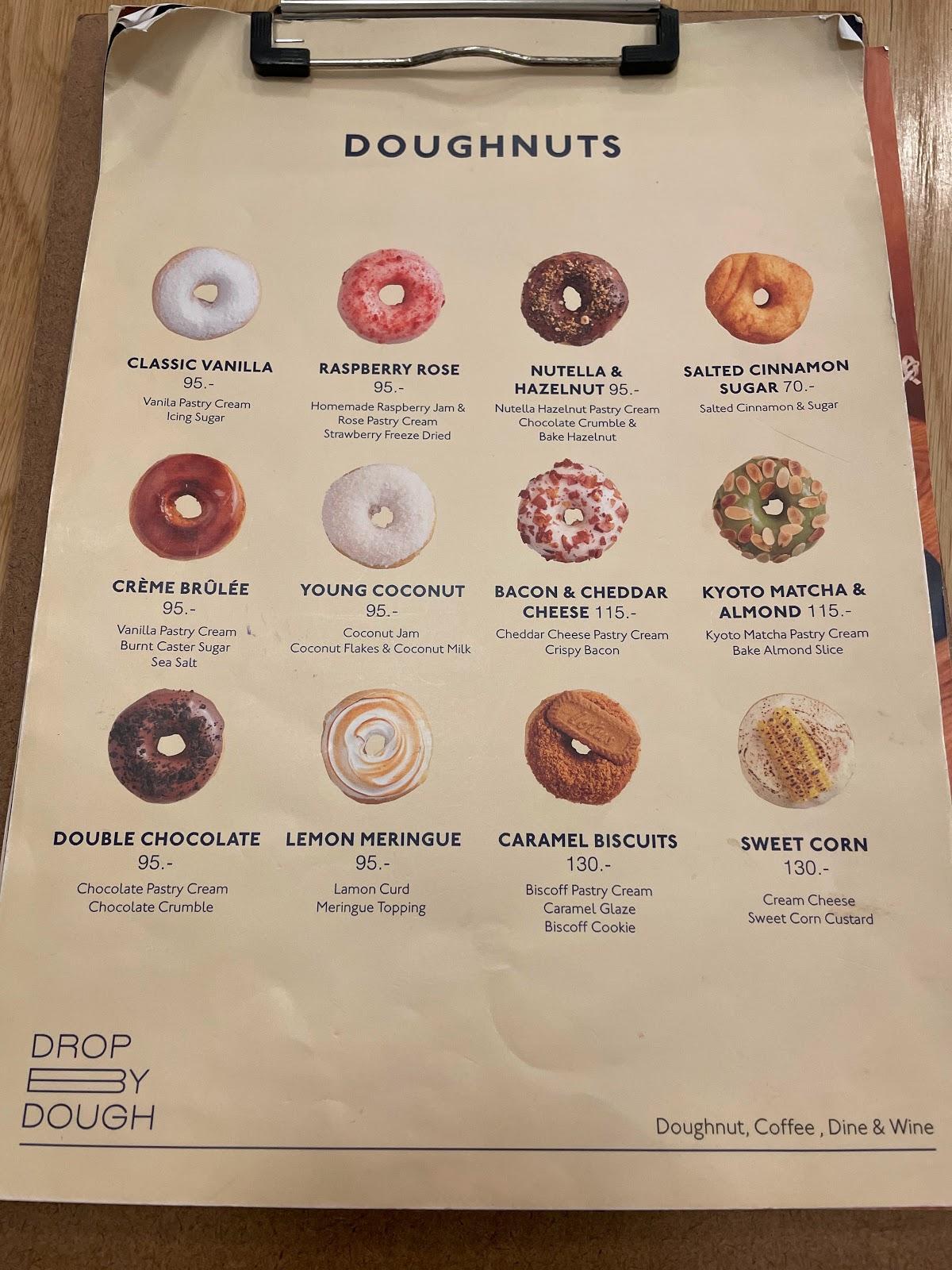 Carta del restaurante Drop By Dough Emquartier, Bangkok