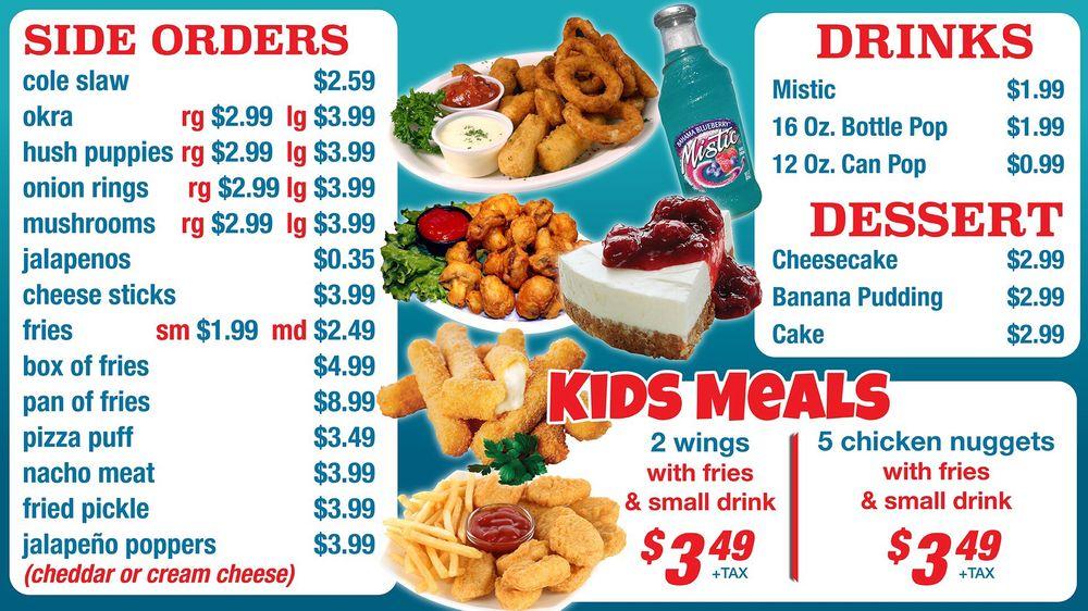 Menu at Big Shark’s Fish,Chicken & Gyro restaurant, Indianapolis