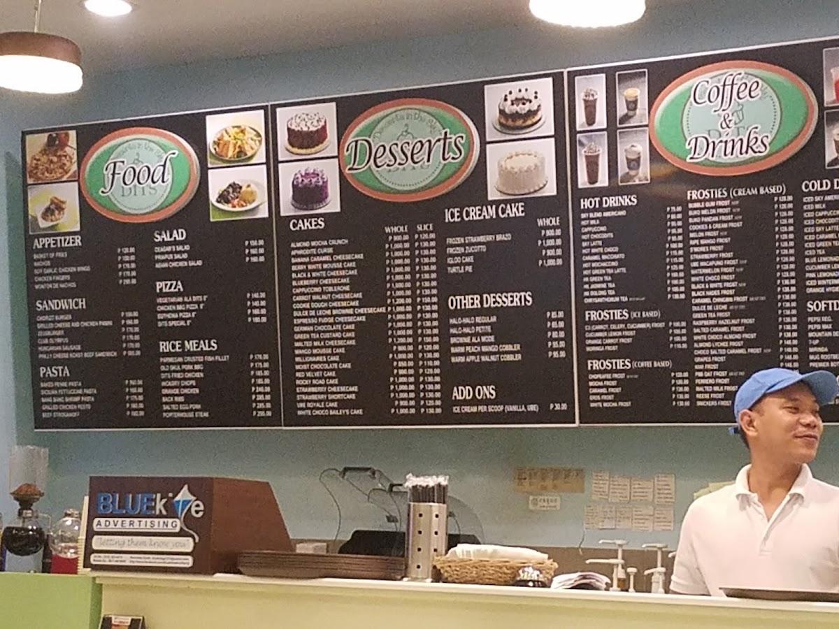 Menu at DITS - Desserts in the Sky, Iloilo City