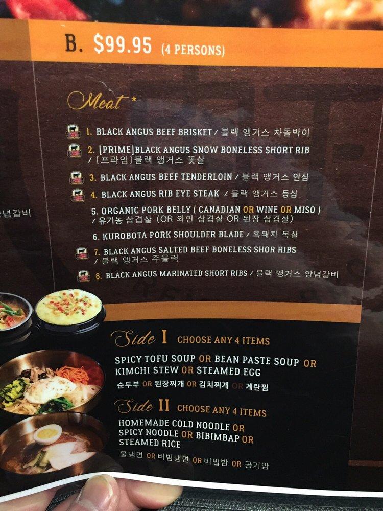 Menu at Master Kim’s Korean BBQ, Las Vegas, S Durango Dr #100