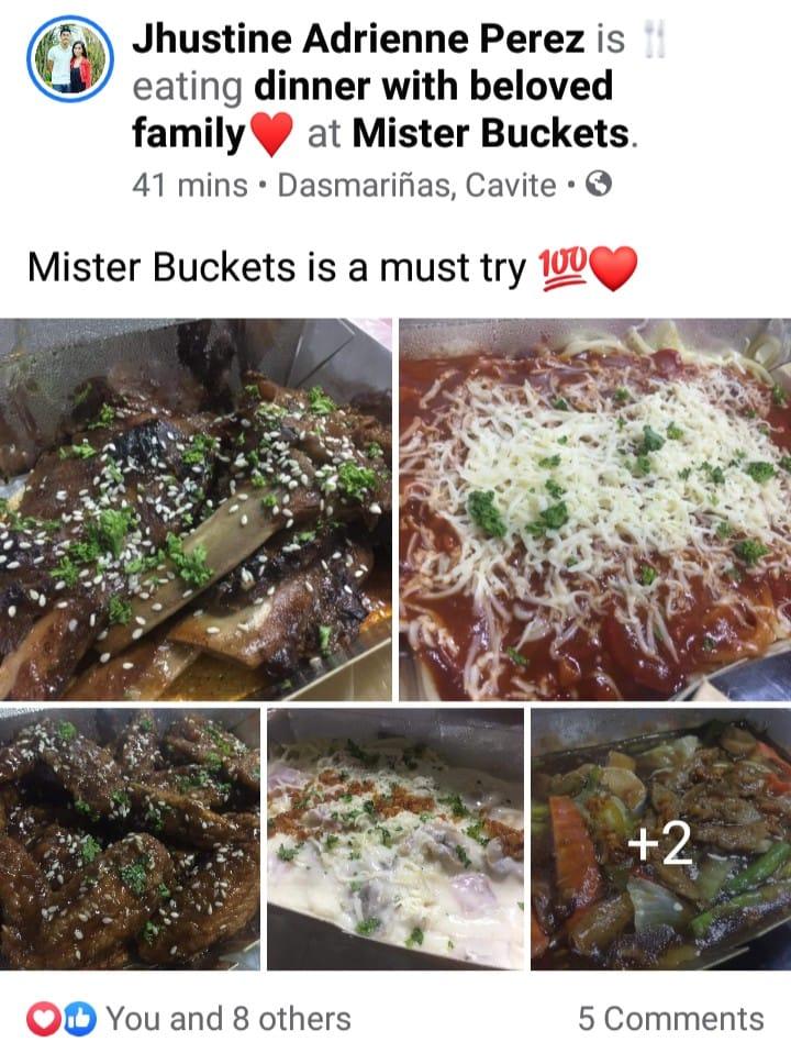 Menu at Mister Buckets restaurant, Dasmariñas