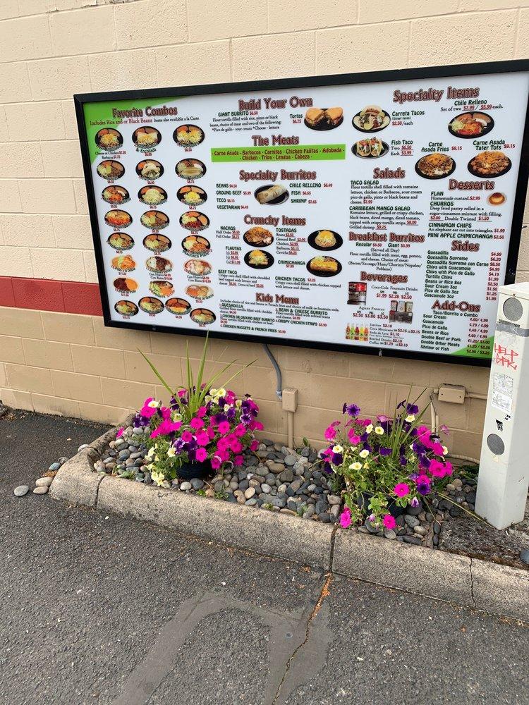 Menu at Tecos Fresh Mexican Food fast food, Portland