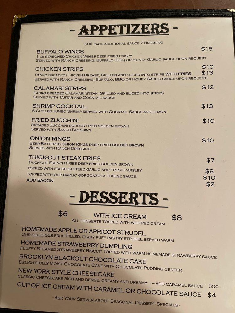Menu at The Forester Pub & Grill, Camino
