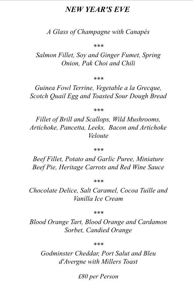 Menu at Woods Bar & Restaurant, Dulverton