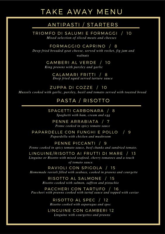 Menu at ONYX Restaurant & Bar, Hornchurch