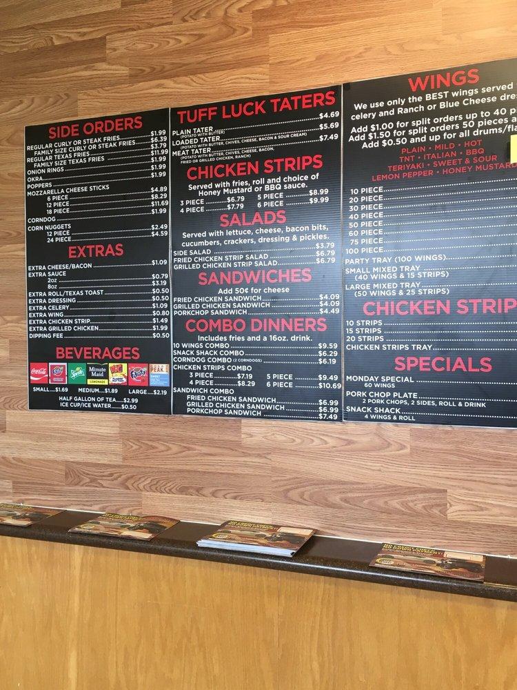 Menu at Tuff Luck Cafe, Augusta