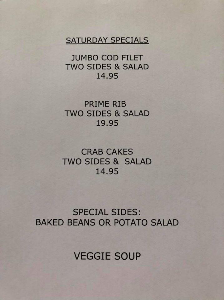 Menu at Say-Boy Restaurant, Fairmont