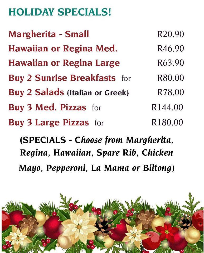 Menu at Maestro Pizza pizzeria, Klerksdorp, 1 Scheepers Street