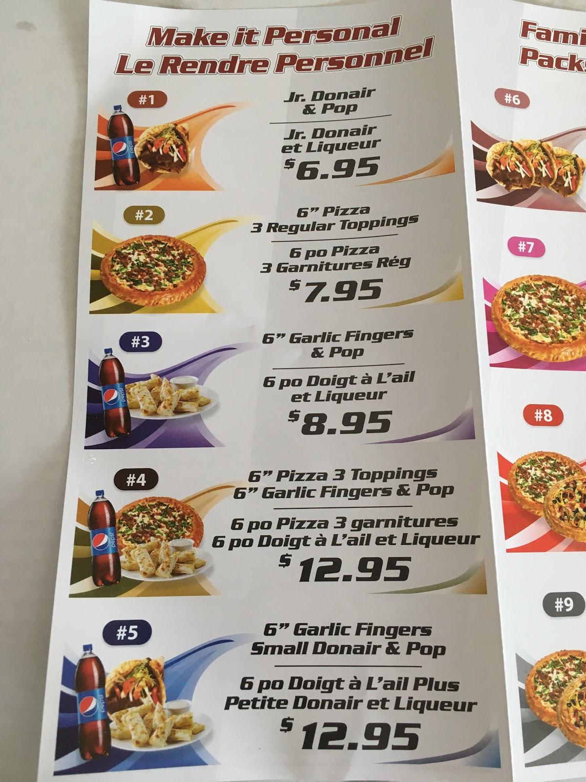 Menu at Pizza Pro Bathurst restaurant, Bathurst