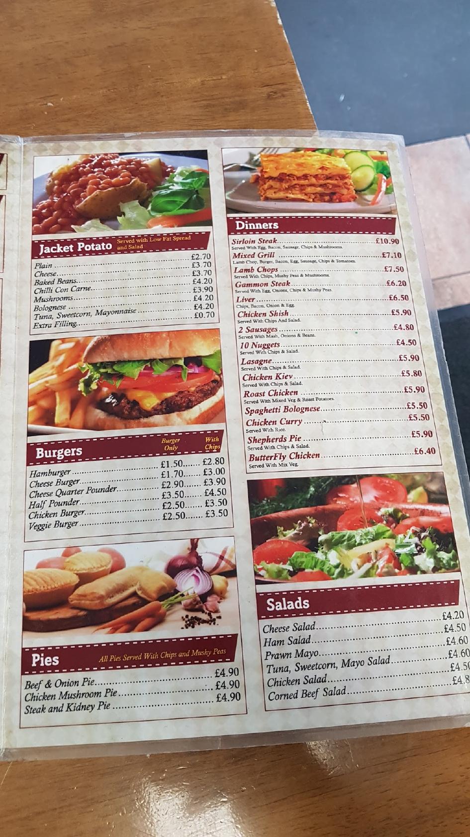 Menu at Bowes Café & Bistro cafe, London