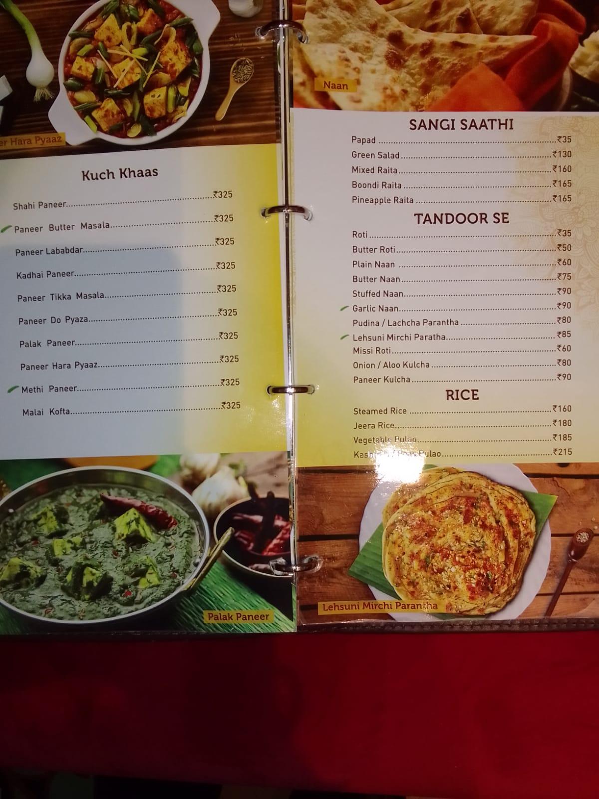 Menu at SAGAR RATNA, Yamuna Nagar
