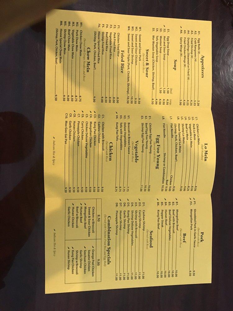 Menu at Jade Dragon Chinese Restaurant, Grand Prairie