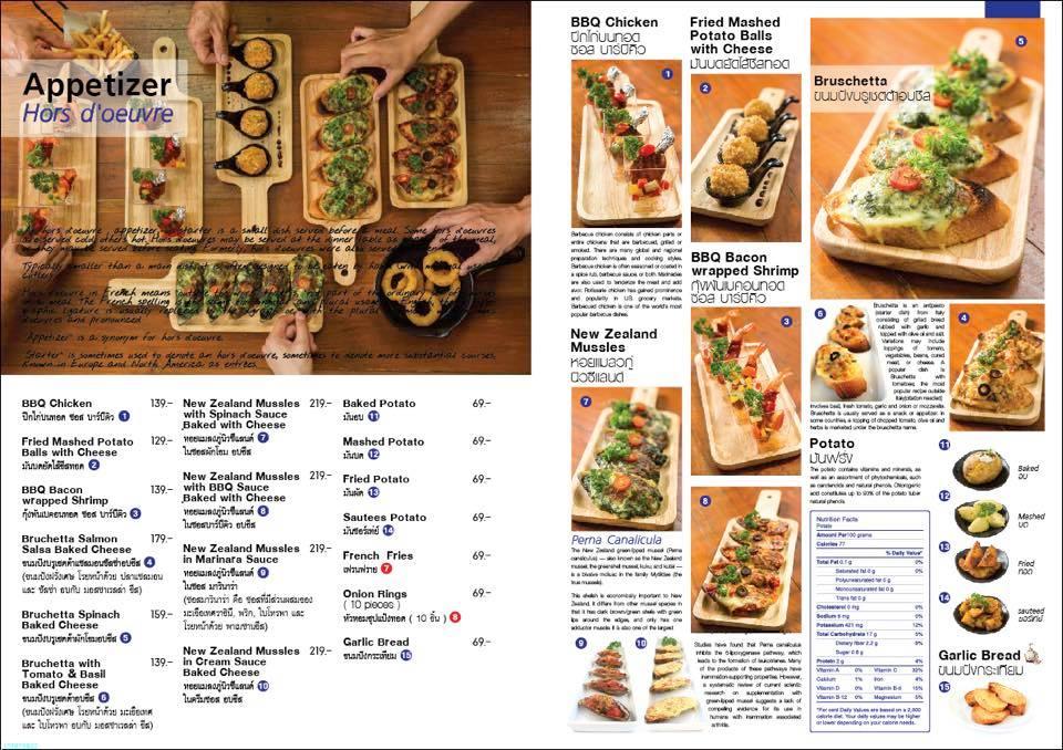 Menu at The Palm Hotel Salaya restaurant, Bang Krathuek