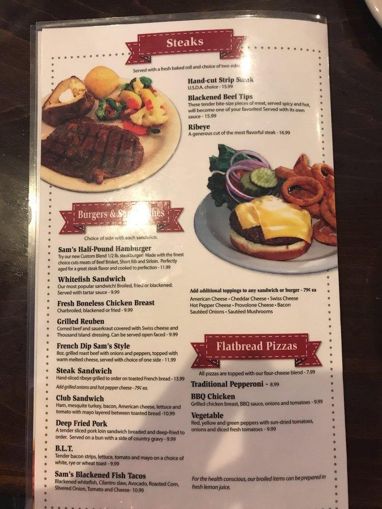 Menu at Sam's Food & Spirits pub & bar, Floyds Knobs, 702 Highlander ...