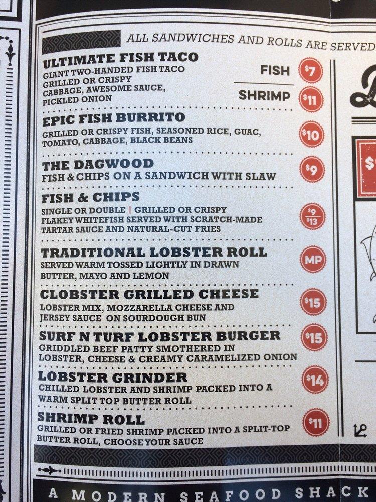 Menu at Slapfish restaurant, Albuquerque, Holly Ave NE Suite I Suite I